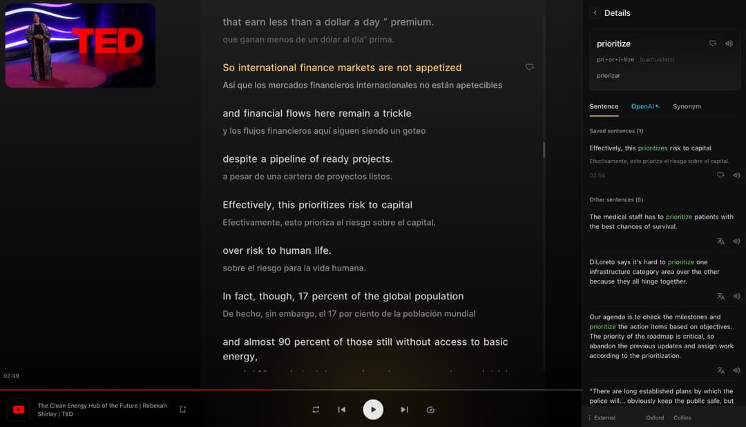Trancy - YouTube AI Bilingual Subtitles & Language Reactor Pro